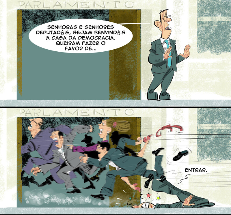 O primeiro dia - HenriCartoon