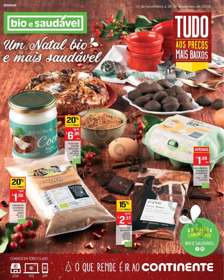 Antevisão Folheto CONTINENTE Bio & Saudável - 26 novembro a 30 dezembro ...