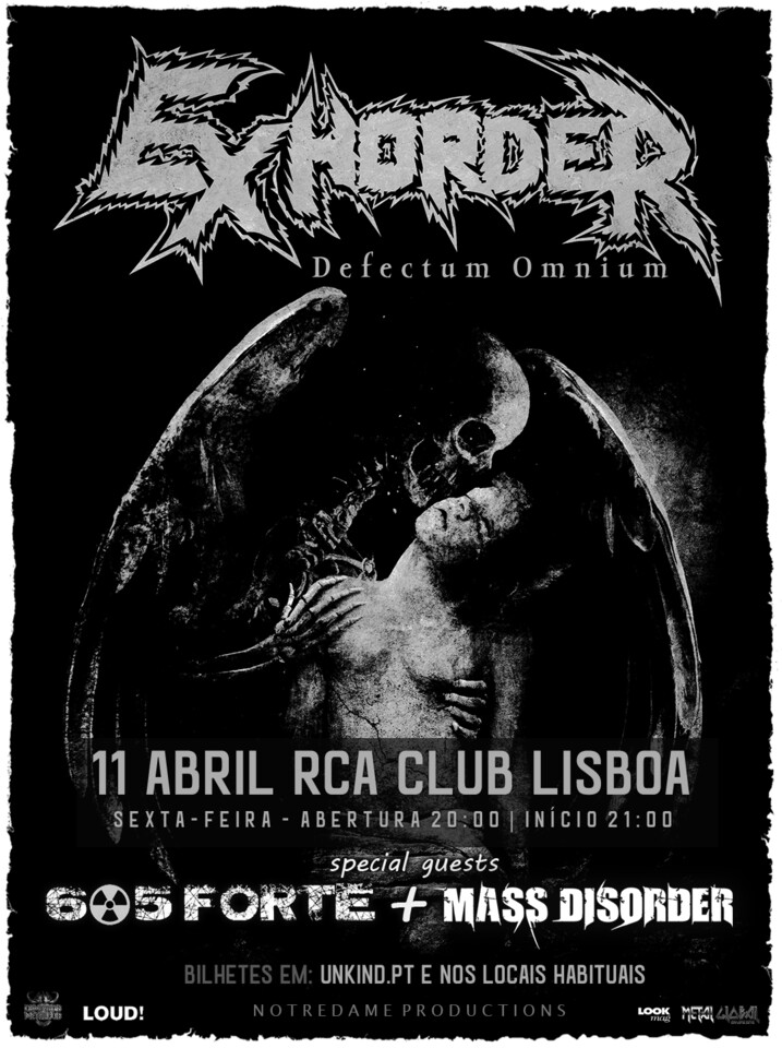 EXHORDER regresso a Portugal confirmado para Abril - Metal Global