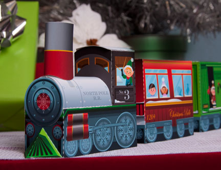 Comboio de Natal em Papel para imprimir e montar - Brinquedos de Papel